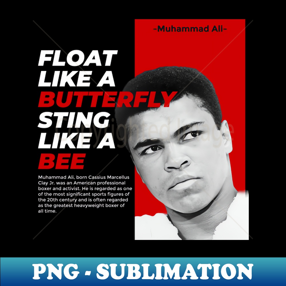Quotes of Muhammad Ali - PNG Transparent Sublimation Design | Inspire ...