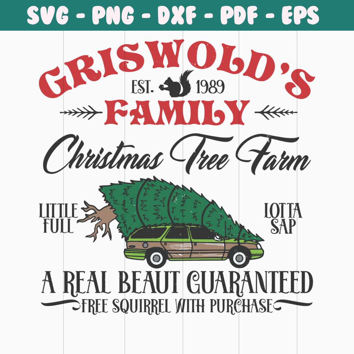 Vintage Griswold Christmas Tree Farm SVG File For Cricut | Inspire Uplift