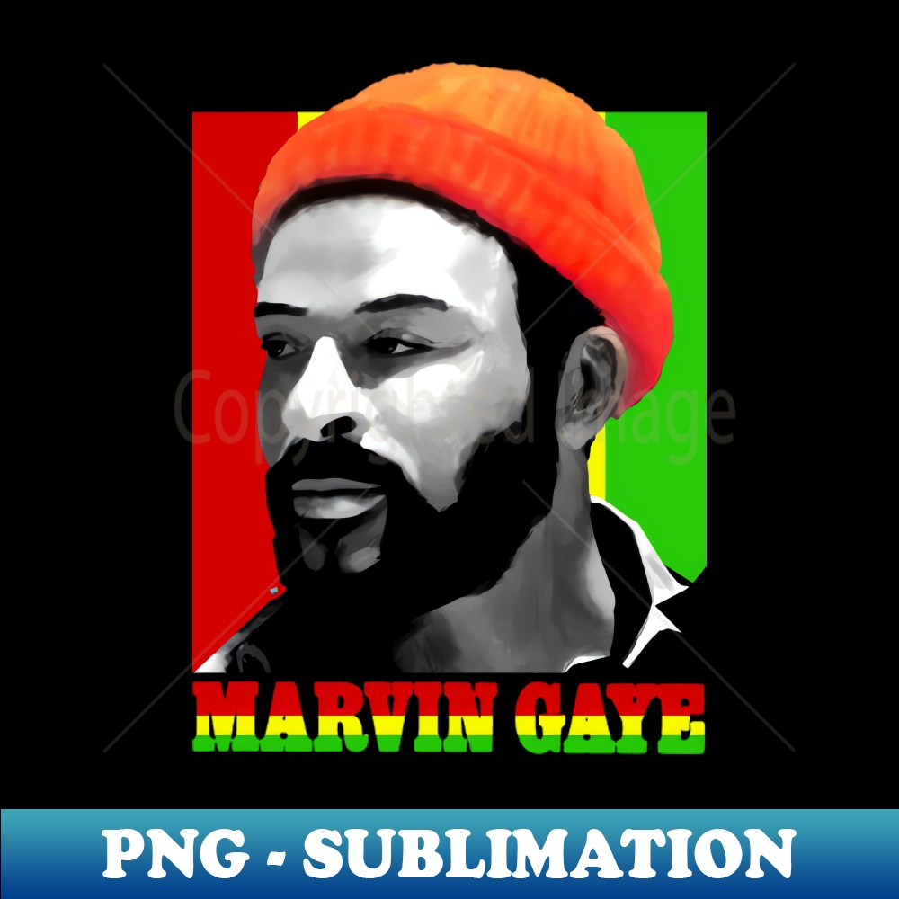 Marvin gaye - Rasta - PNG Transparent Sublimation Design - T - Inspire ...