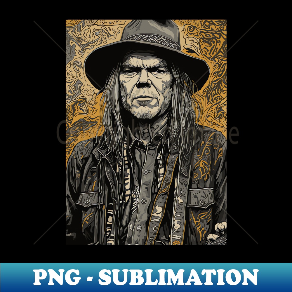 Neil Young - PNG Transparent Sublimation Design - Capture Im | Inspire ...