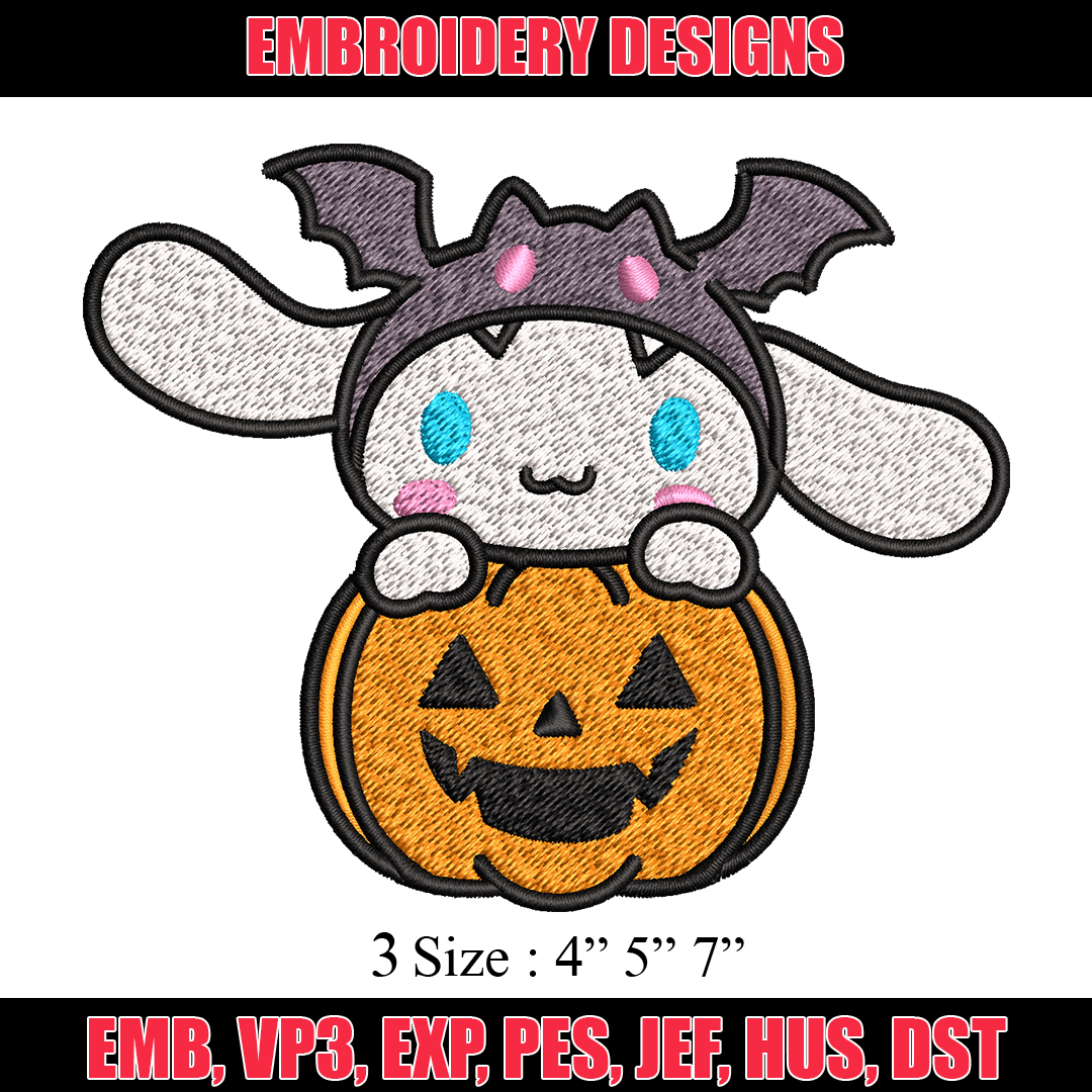 Halloween Cinnamoroll Embroidery design, Hello kitty Embroid | Inspire ...