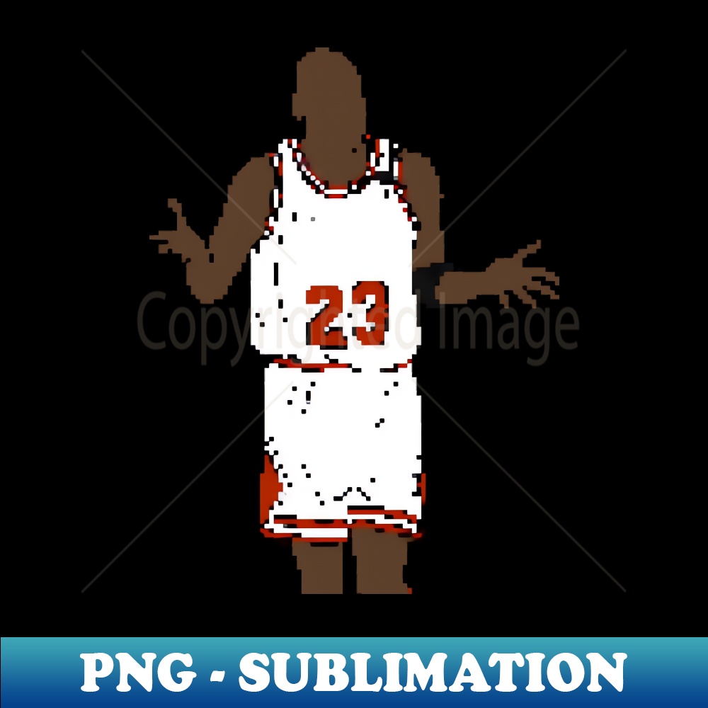Michael Jordan Shrug Pixel Art - PNG Transparent Sublimation | Inspire ...