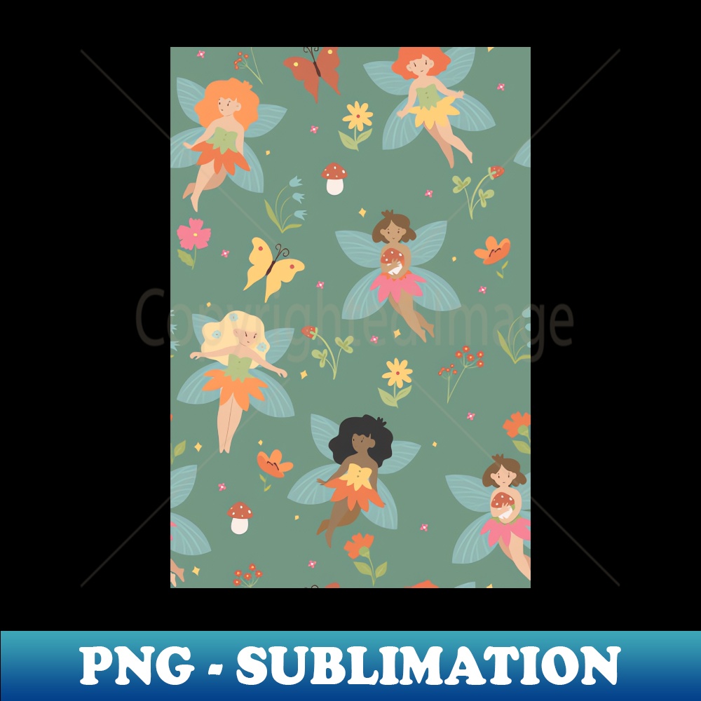 multiracial fairies floral fairy - Retro PNG Sublimation Dig | Inspire ...
