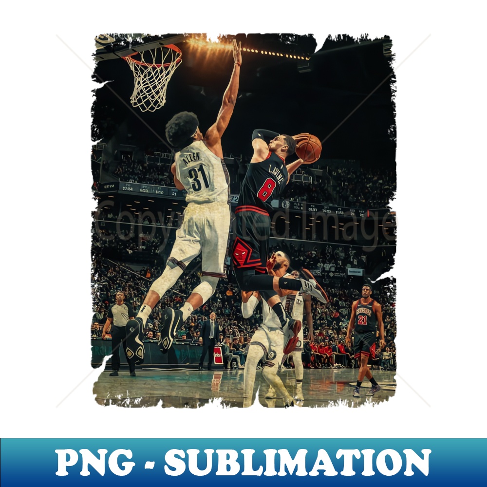 Jarrett Allen vs Zach Lavine - PNG Transparent Sublimation D | Inspire ...