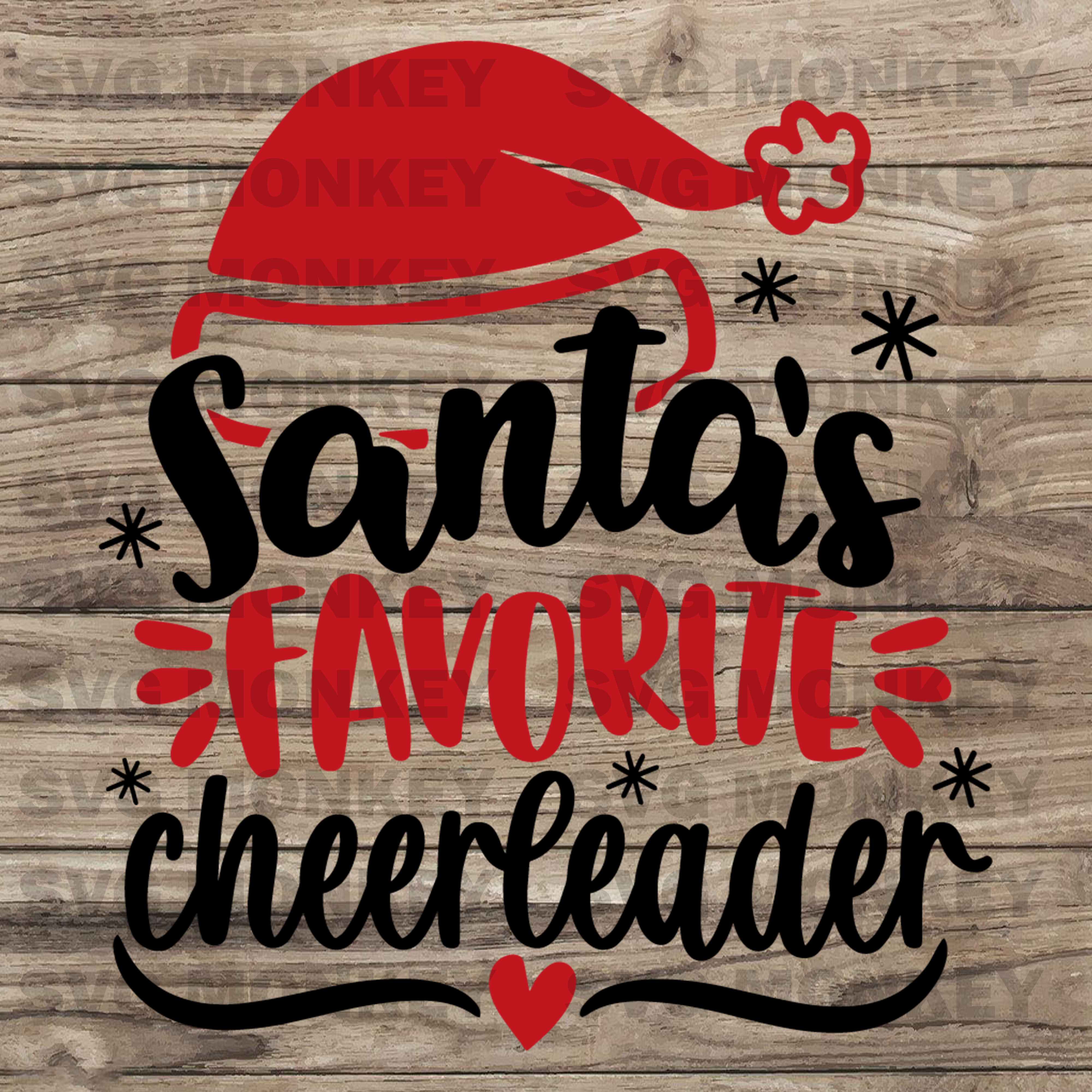 Santas Favorite Cheerleader Svg, Christmas Cheerleader Svg, | Inspire ...