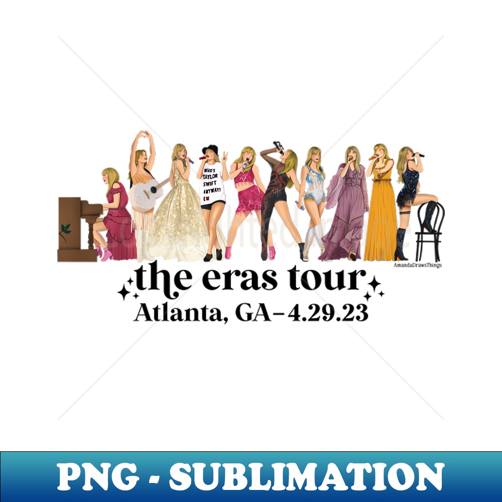 429 ATLANTA Hand Drawn Eras Iconic Outfits Lineup BLACK text | Inspire ...