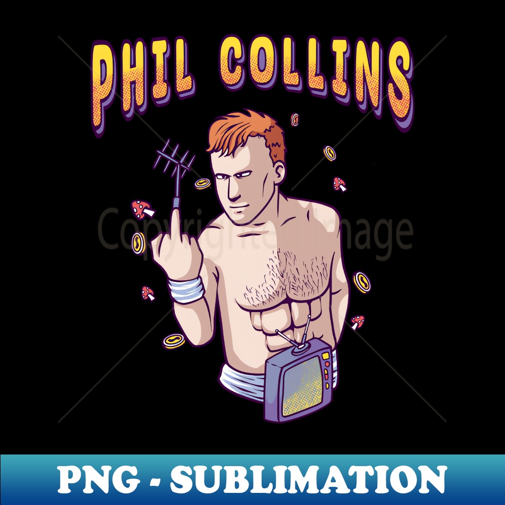 Phil Collins Finger Cartoon Design - Digital Sublimation Dow | Inspire ...