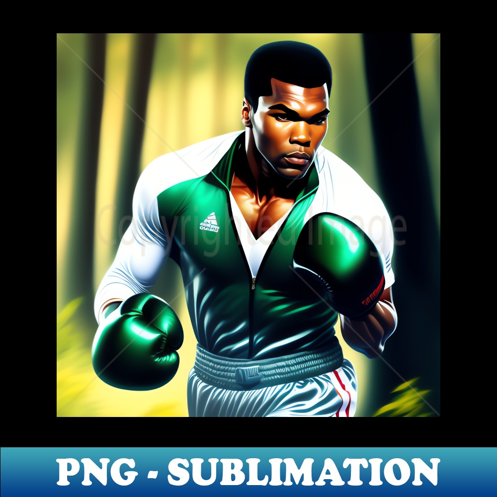 Muhammad Ali in Boxing style - Instant PNG Sublimation Downl - Inspire ...
