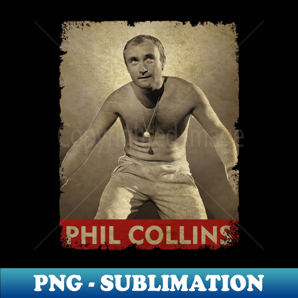 Phil Collins - RETRO STYLE - PNG Transparent Sublimation Des | Inspire ...