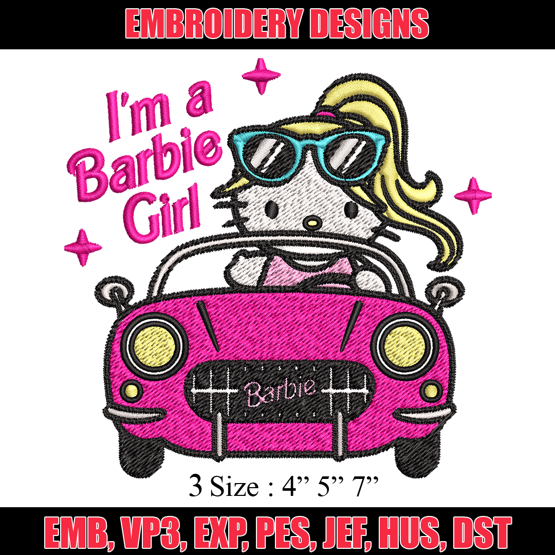 I'm a barbie girl Embroidery design, Barbie logo Embroidery, | Inspire ...