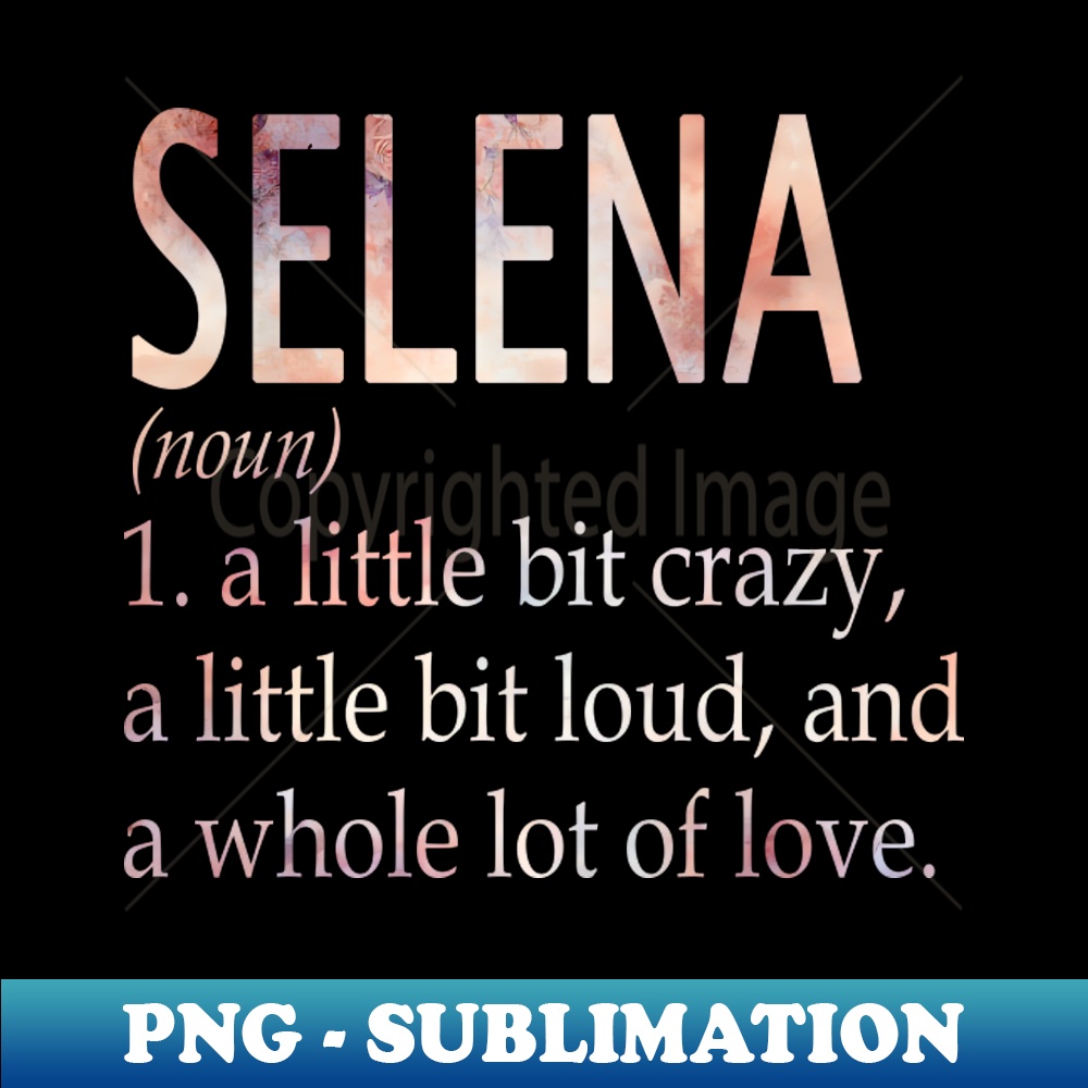 Selena Girl Name Definition - Retro PNG Sublimation Digital | Inspire ...