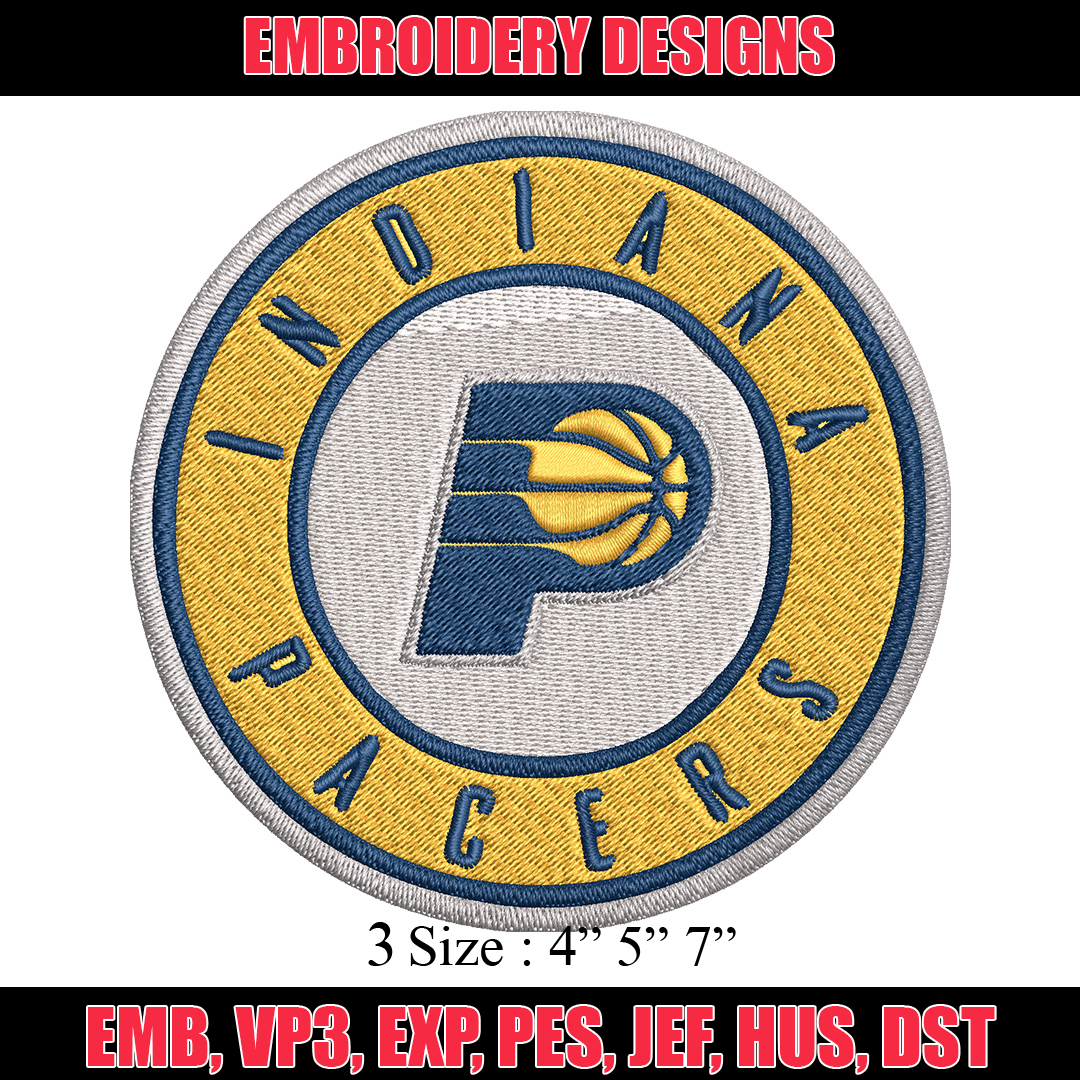 Indiana Pacers logo Embroidery Design, Brand Embroidery, Emb | Inspire ...