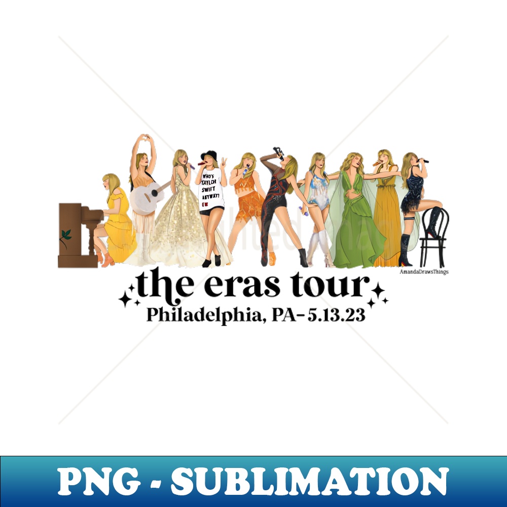 513 PHILLY Hand Drawn Eras Iconic Outfits Lineup BLACK text | Inspire ...