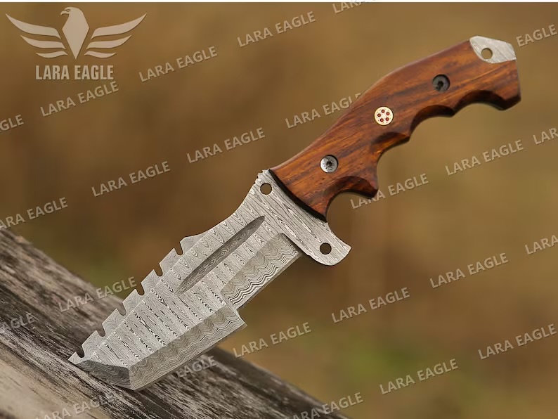 Damascus Steel Tracker Knife 10", Damascus Steel Hunting Kni - Inspire ...