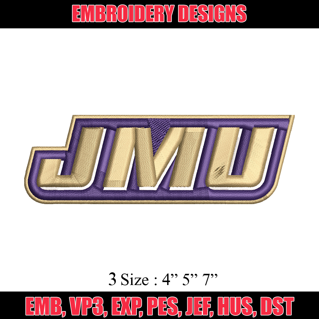 James Madison Dukes embroidery design, James Madison Dukes e | Inspire ...