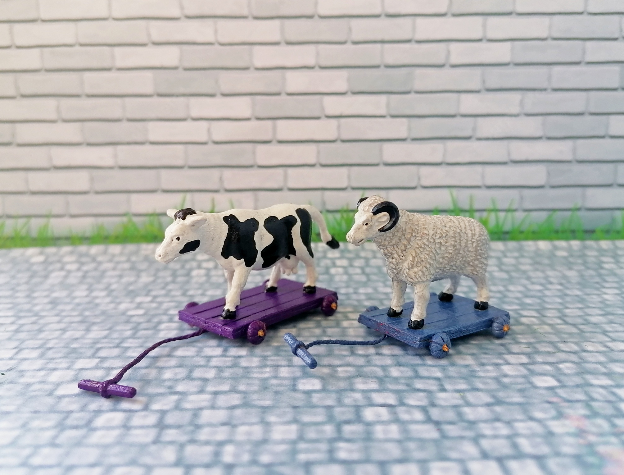 Animals on the cart. Doll toy. Scale 1:12. | Inspire Uplift