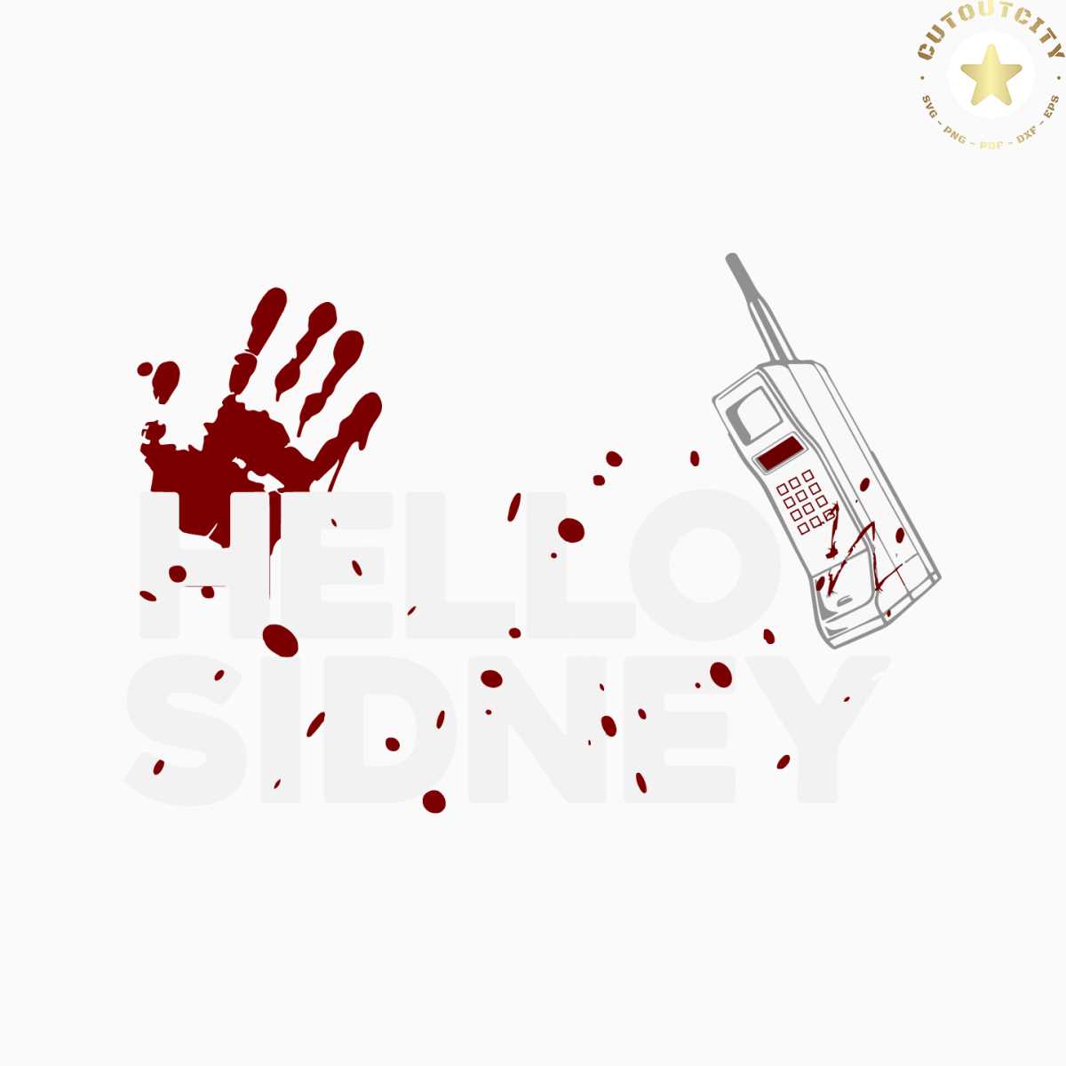 Hello Sidney Scream Horror Characters SVG File For Cricut | Inspire Uplift