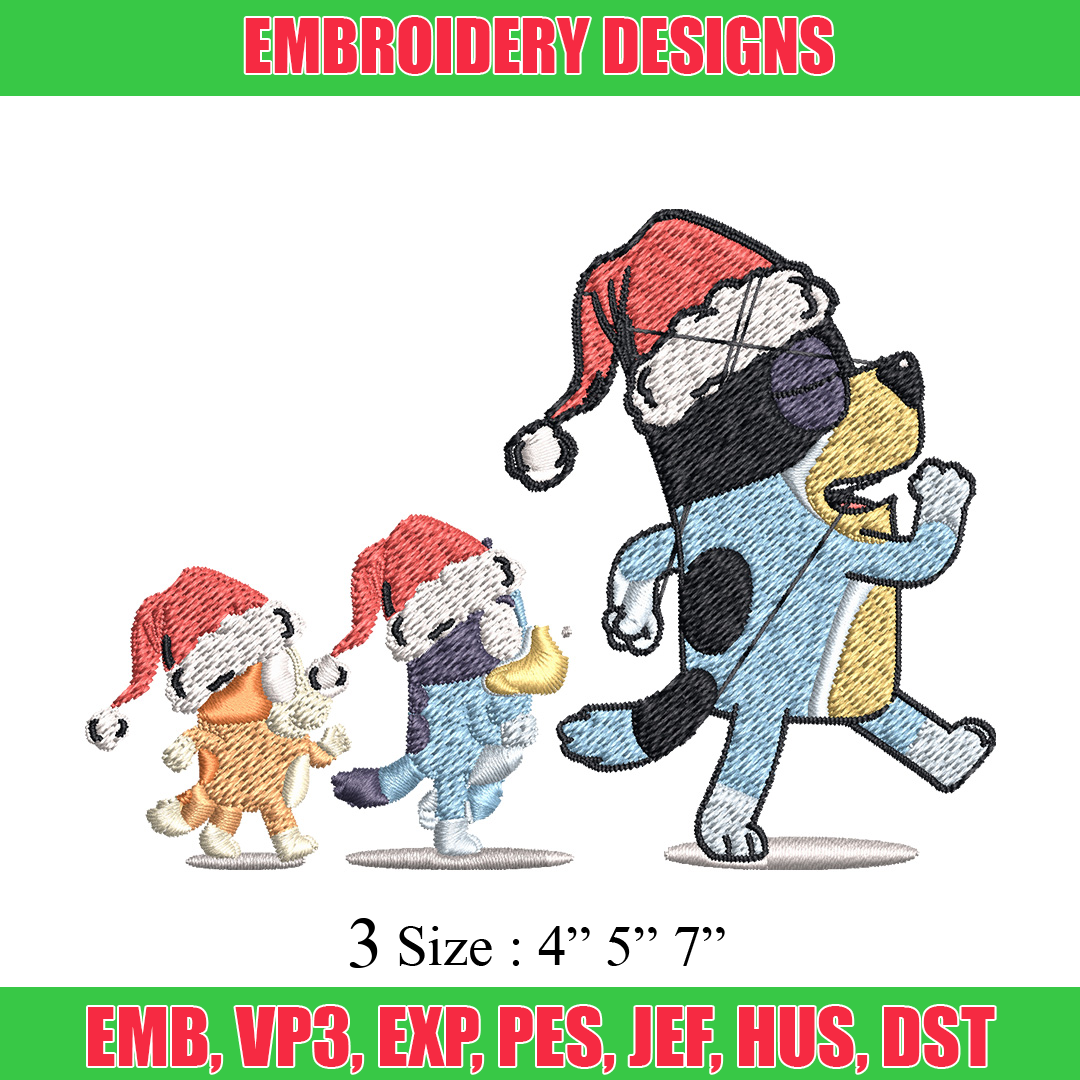 Bluey family Embroidery Design, Bluey Embroidery, Embroidery | Inspire ...
