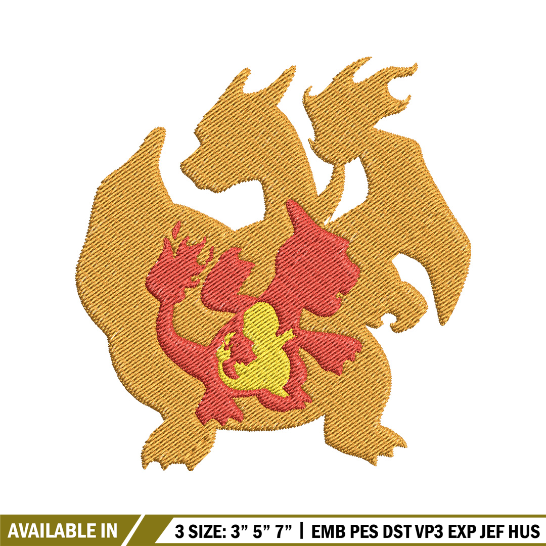 Charizard embroidery design, Pokemon embroidery, Anime desig | Inspire ...