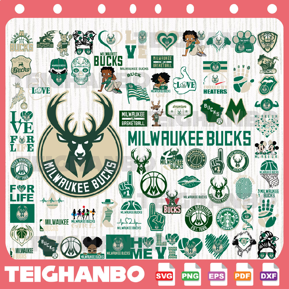 80 Files Milwaukee-Bucks Team Bundles Svg, Milwaukee-Bucks s - Inspire ...