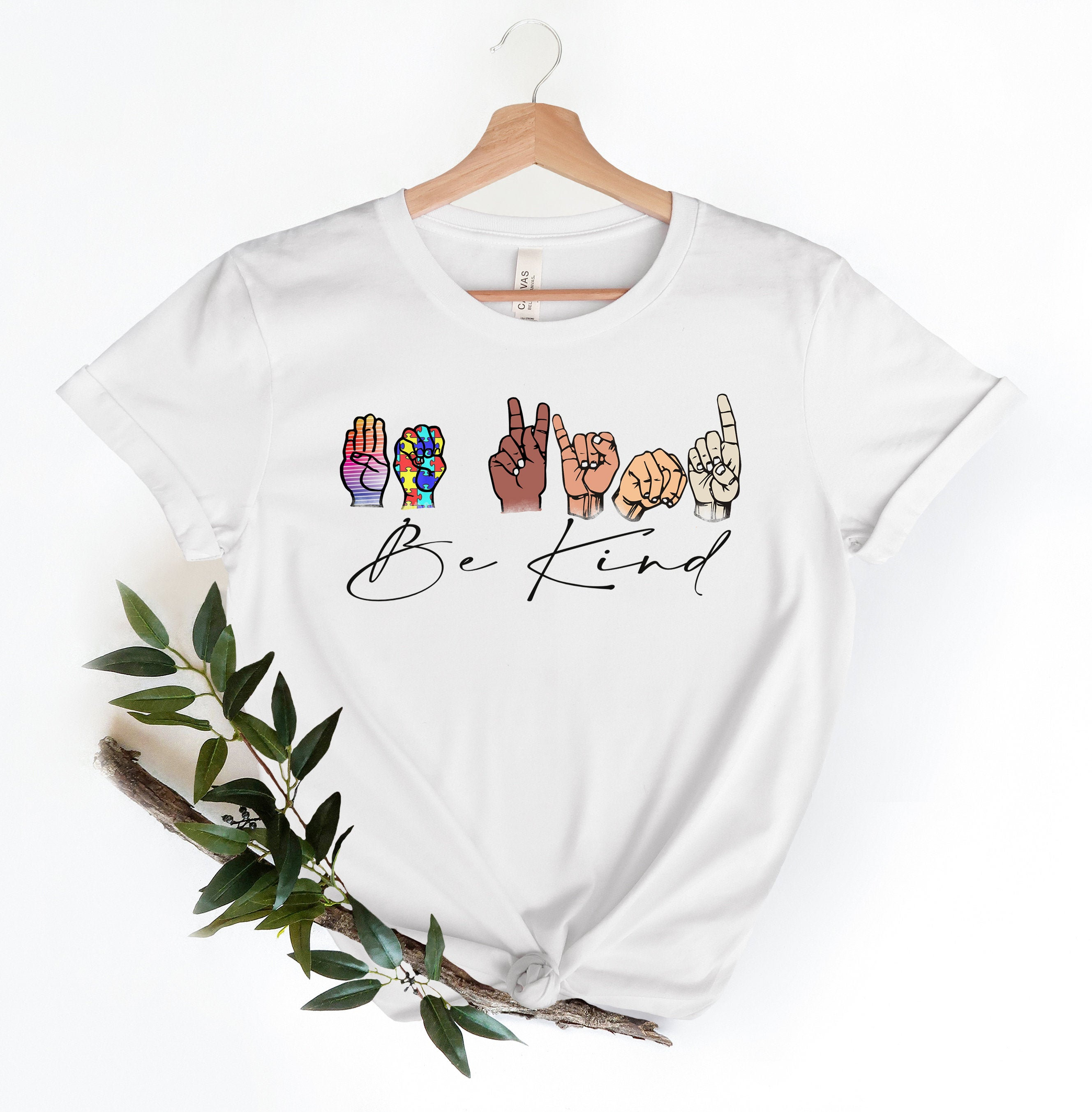 Be Kind Sign Language Shirt PNG, Kindness Shirt PNG, Be Kind | Inspire ...