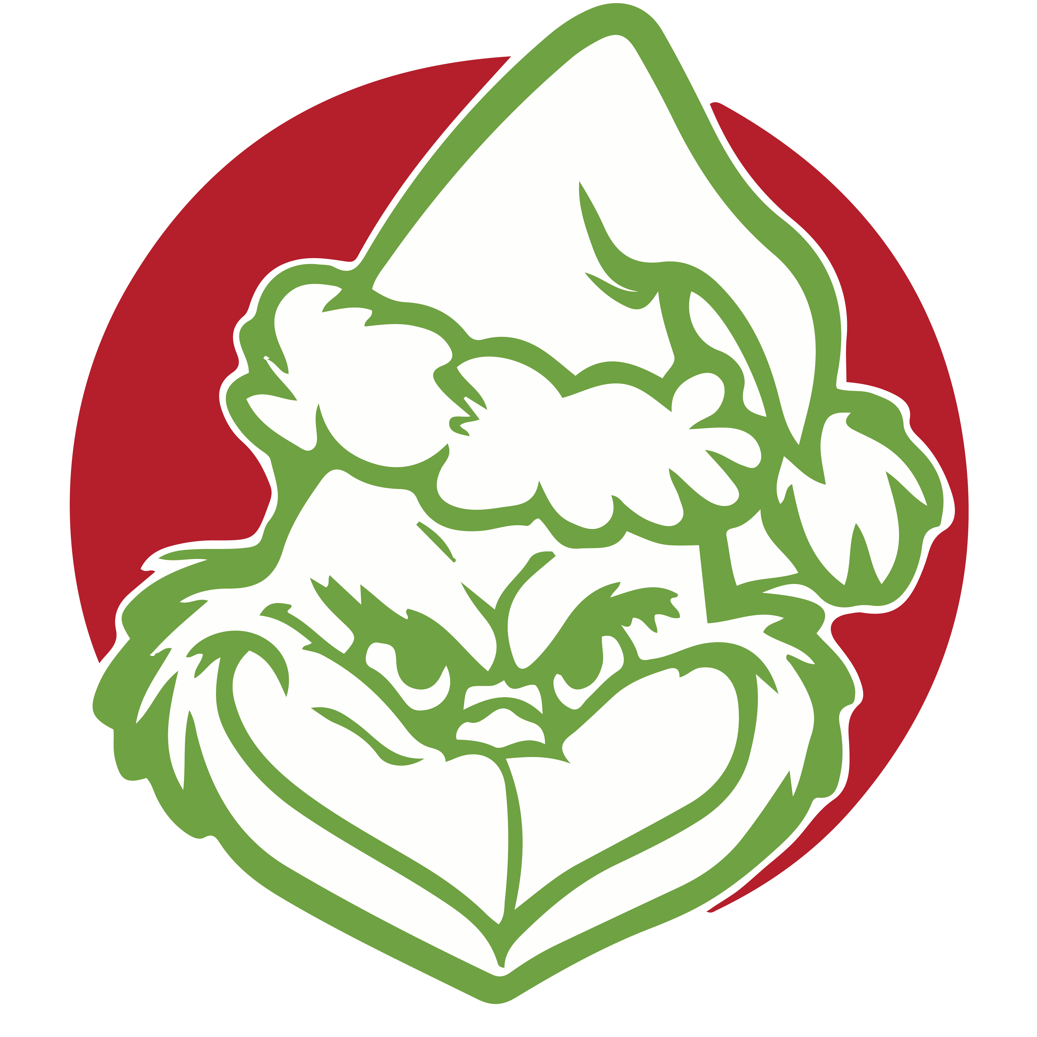 Grinch Face Svg, Grinch Hand Svg, Grinch Svg, Grinch Ornamen | Inspire ...