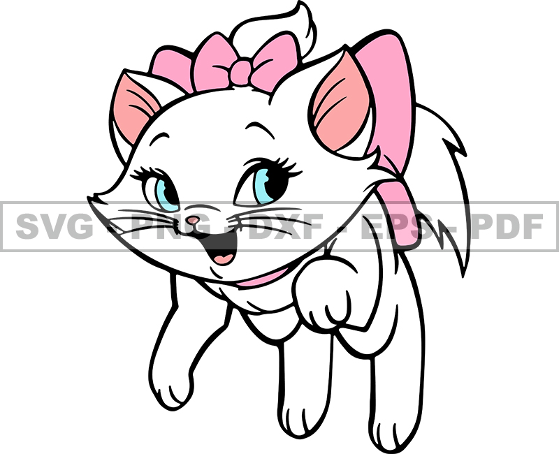 Disney Cat Marie Svg, Kitten Cat Marie Png, Cartoon Customs - Inspire ...