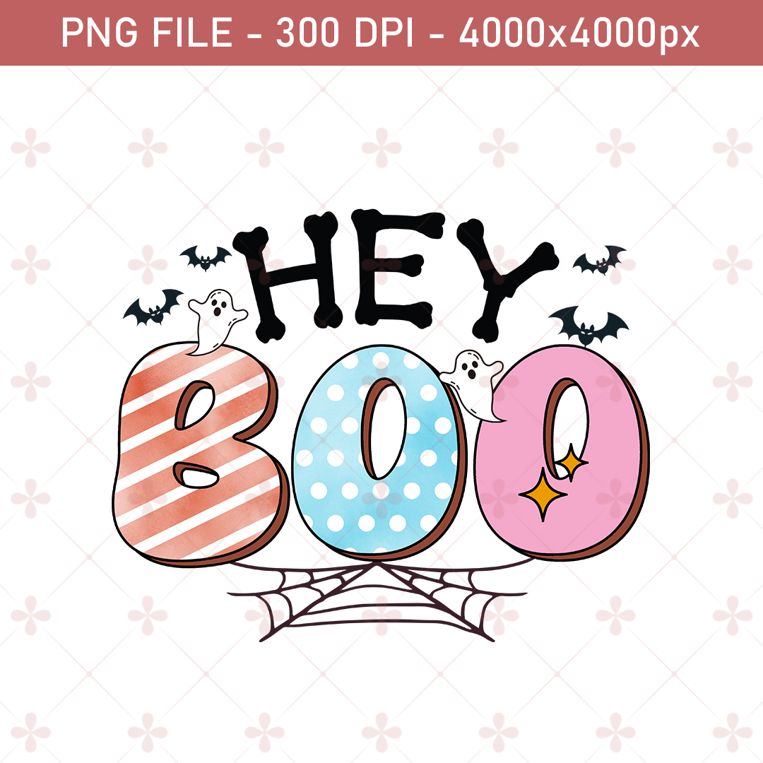 Hey Boo Funny Halloween Ghost PNG | Inspire Uplift