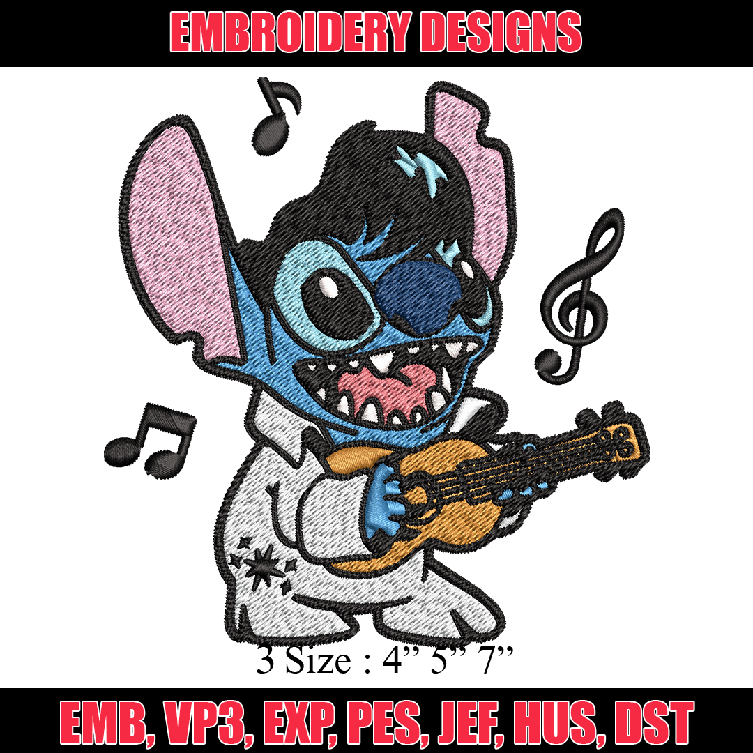 Stitch Elvis Gifts Embroidery design, Stitch Elvis Gifts Emb | Inspire ...