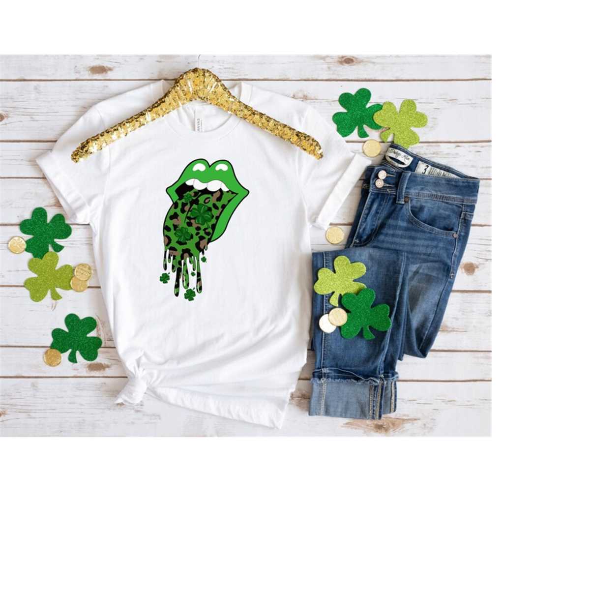 St Patrick's Day Dripping lips PNG, Lucky png, Shamrock Subl | Inspire ...