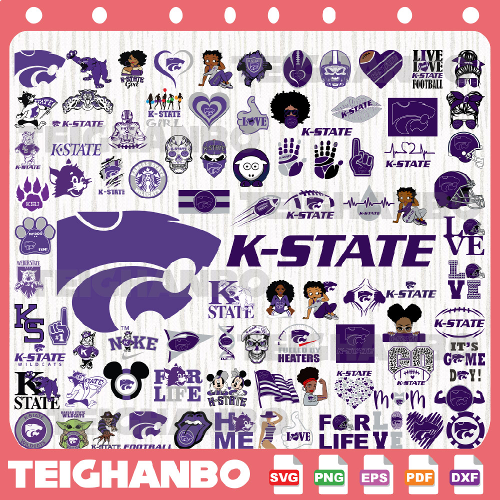 88 Files Kansas-State-Wildcats Team Bundle Svg, Kansas-State | Inspire ...