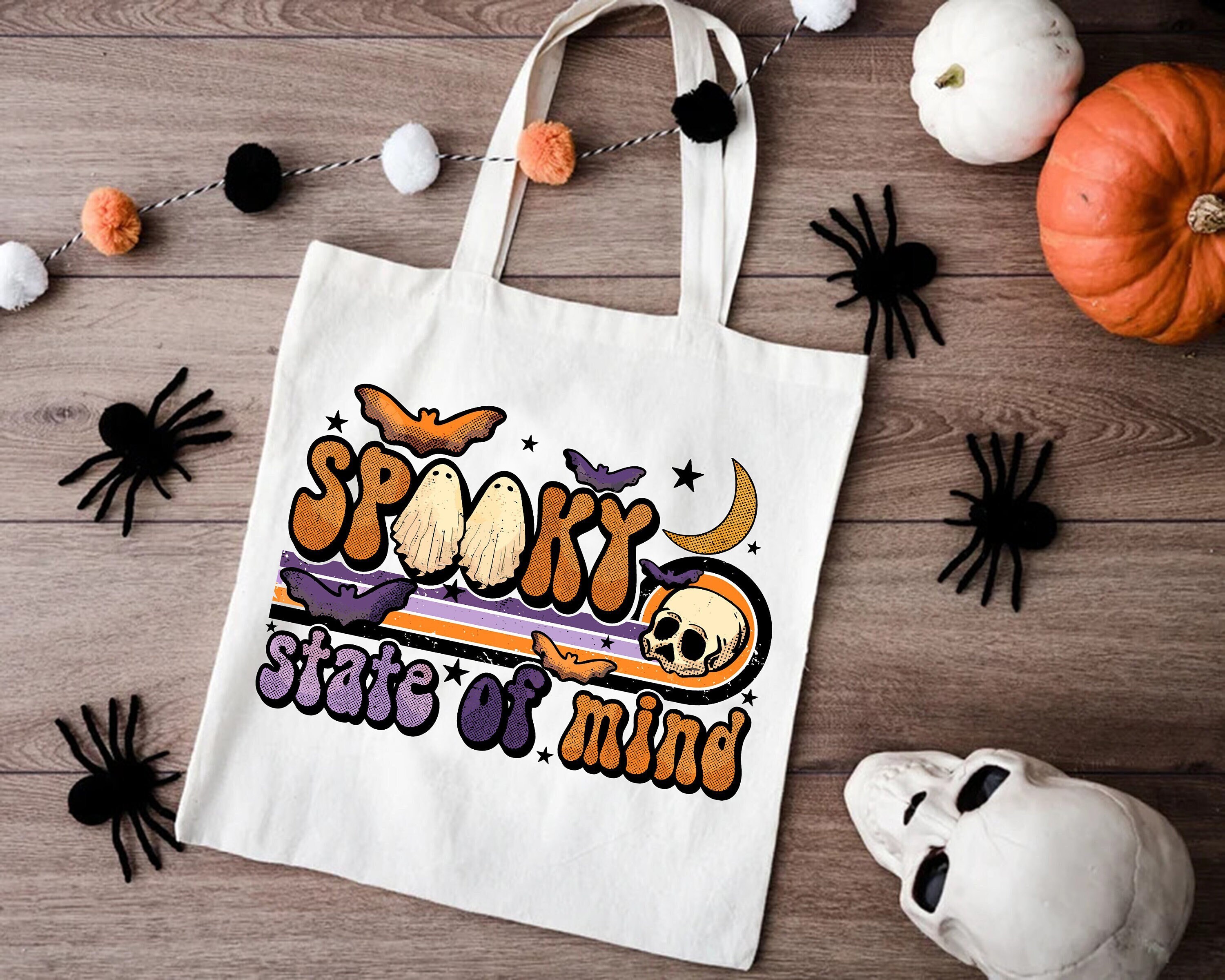 Spooky State of Mind Tote Bag, Halloween Tote Bag, Spooky Wo | Inspire ...