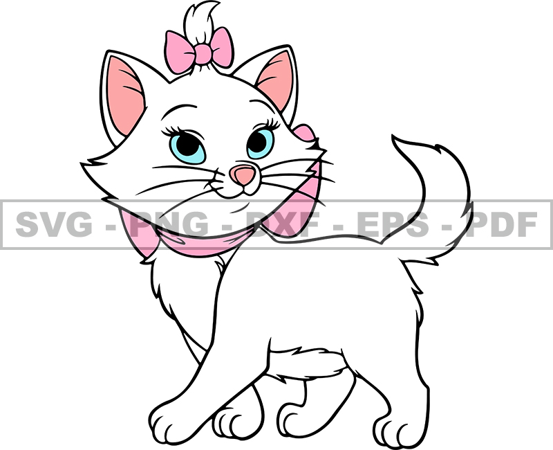 Disney Cat Marie Svg, Kitten Cat Marie Png, Cartoon Customs - Inspire ...