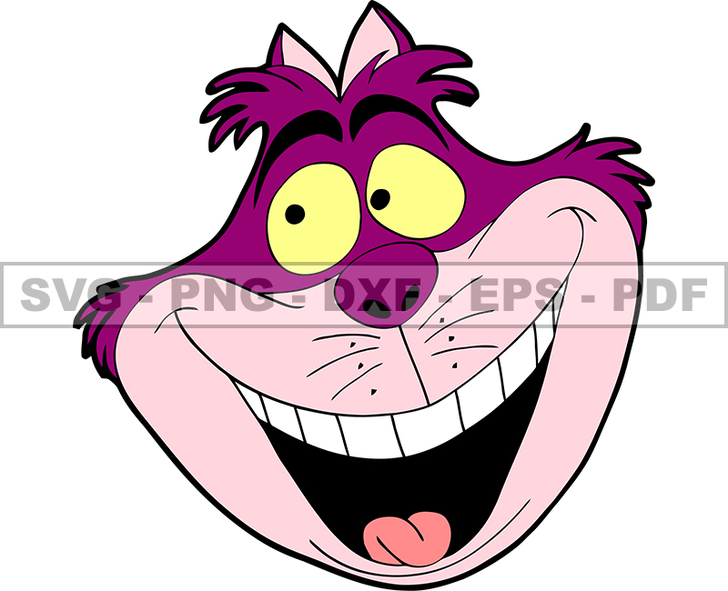 Cheshire Cat Svg, Cheshire Svg, Cartoon Customs SVG, EPS, PN - Inspire ...