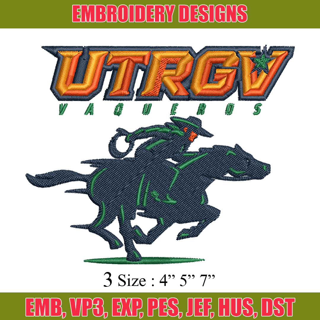 UTRGV Vaqueros embroidery design, UTRGV Vaqueros embroidery, - Inspire ...