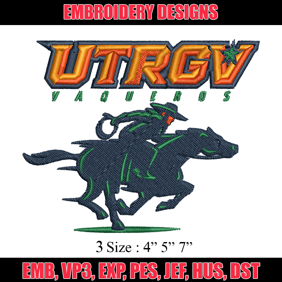 UTRGV Vaqueros embroidery design, UTRGV Vaqueros embroidery, - Inspire ...