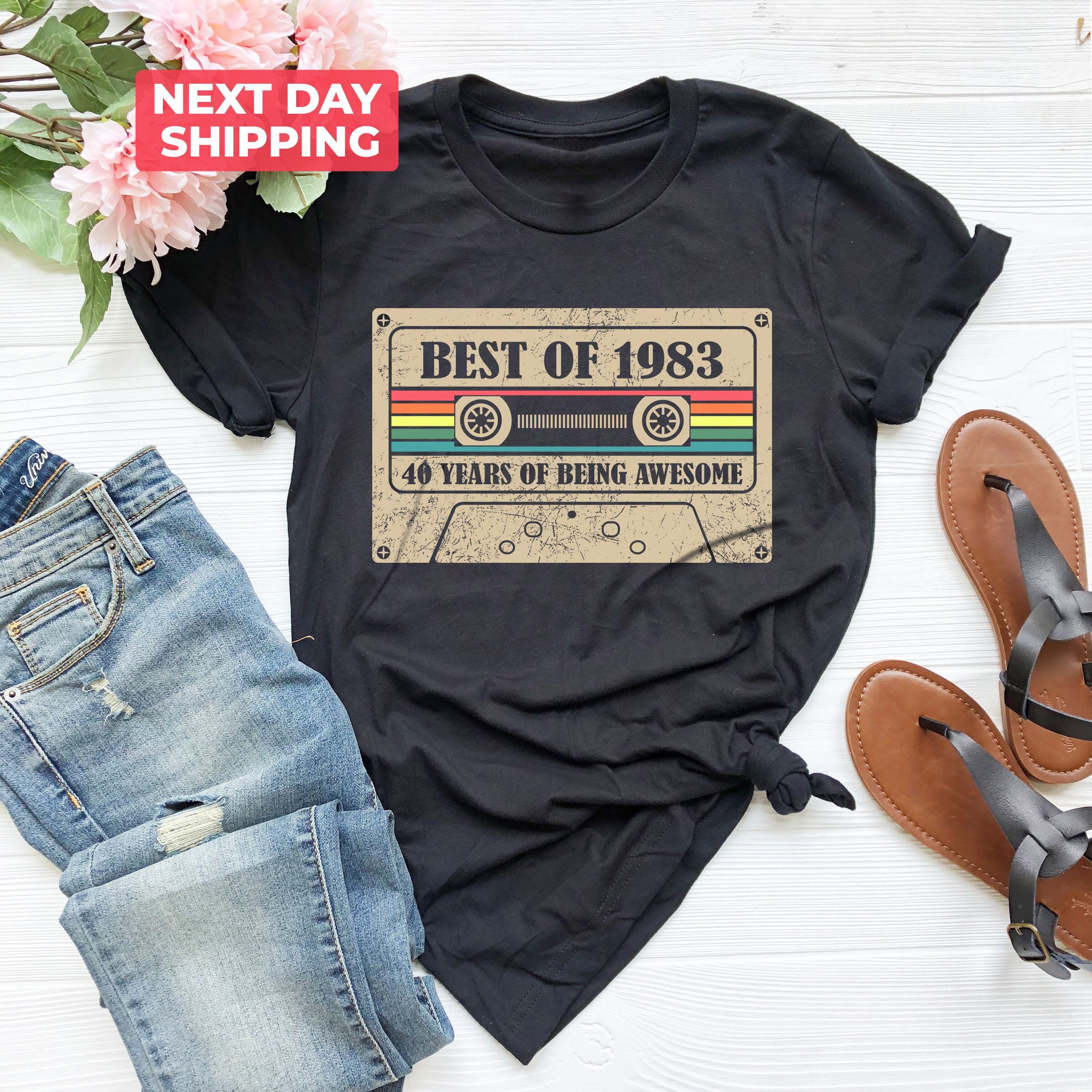 Best of 1983 Birthday Shirt PNG Gift, 40 Years of Being Awes | Inspire ...