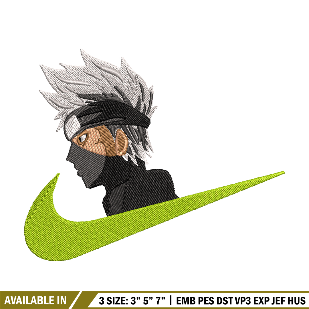 Kakashi Nike embroidery design, Naruto embroidery, nike desi | Inspire ...