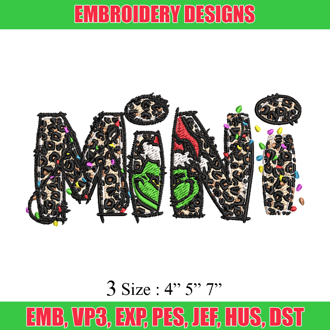 Mini Grinch christmas Embroidery design, Grinch Christmas Em | Inspire ...