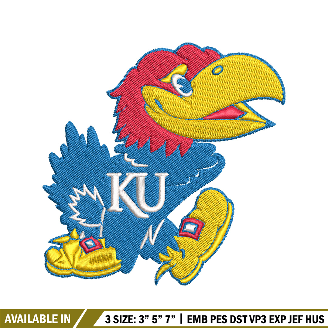 Kansas Jayhawks embroidery design, Kansas Jayhawks embroider | Inspire ...