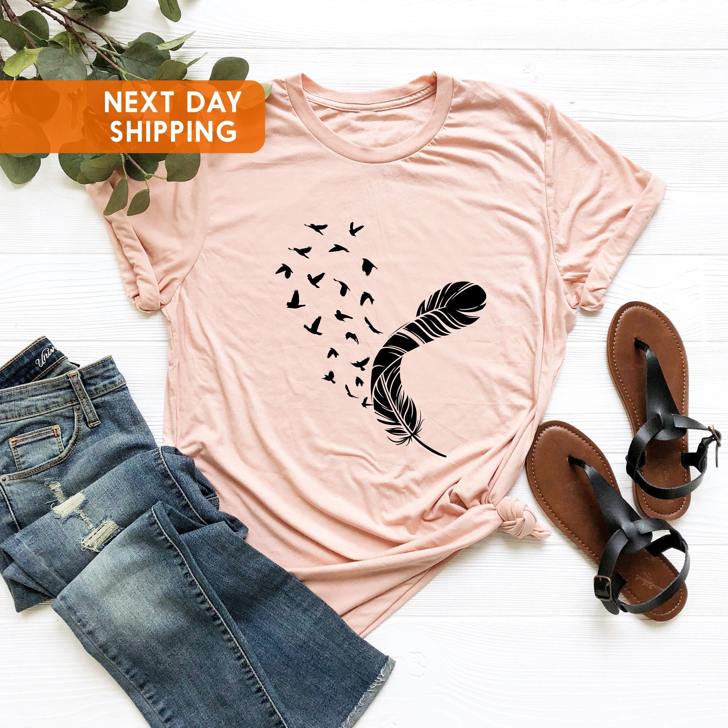 Feather Birds Shirt PNG, Feather Shirt PNG, Feather T Shirt | Inspire ...
