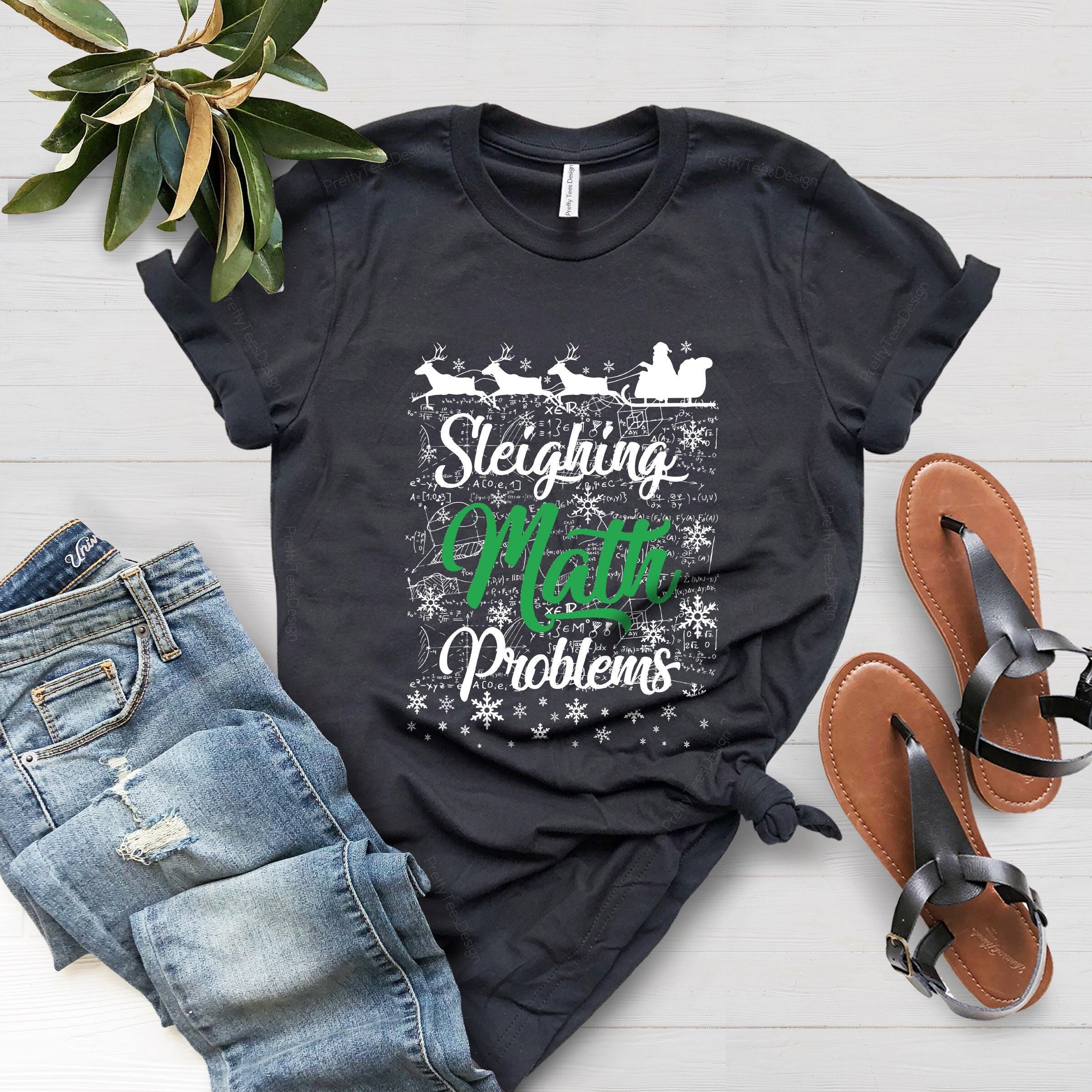 Math Teacher Christmas Shirt PNG, Sleighing Math Problem Shi | Inspire ...
