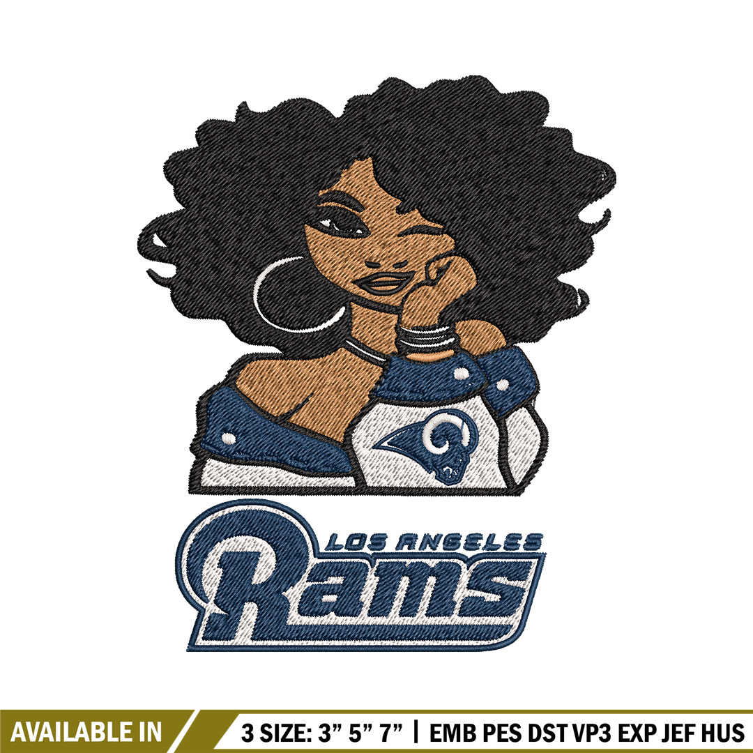 Los Angeles Rams embroidery design, NFL girl embroidery, Los | Inspire ...