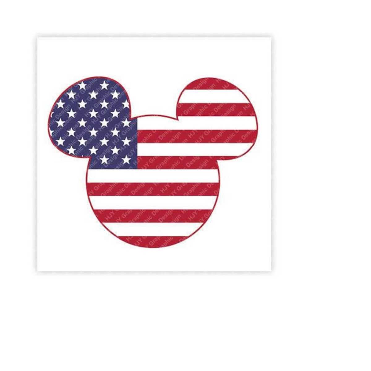 Forth of July, USA, Flag, Mickey, Mouse, Head, Icon, Ears, D | Inspire ...