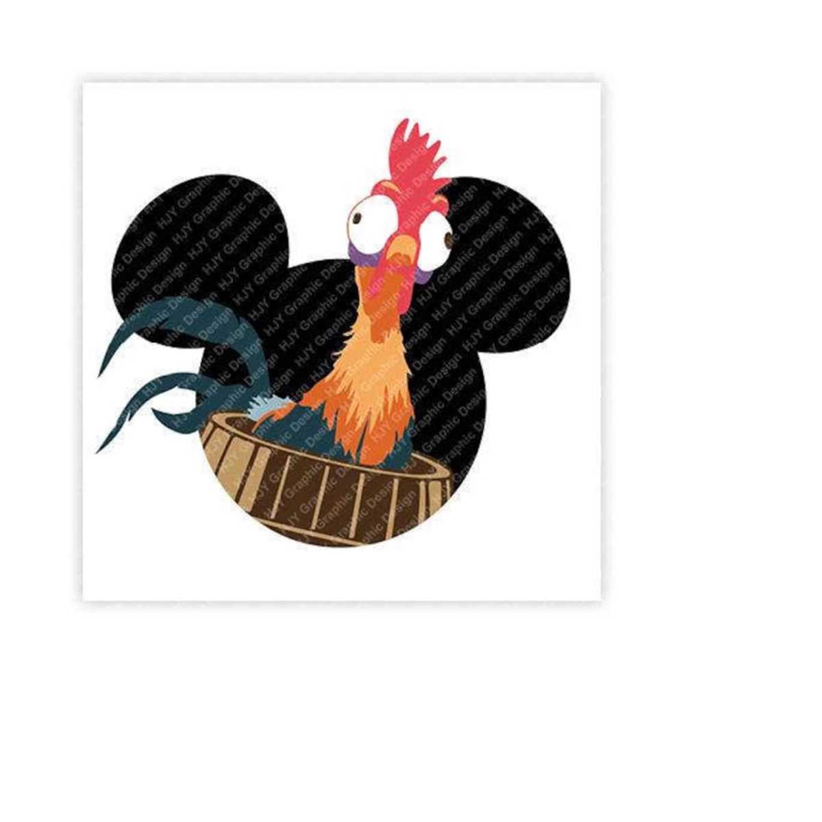 Moana, Hei Hei, Chicken, Barrel, Mickey, Mouse, Head, Icon, | Inspire ...