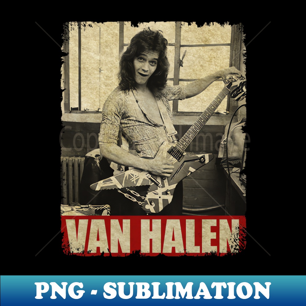 Eddie Van Halen - RETRO STYLE - Premium PNG Sublimation File - Inspire ...