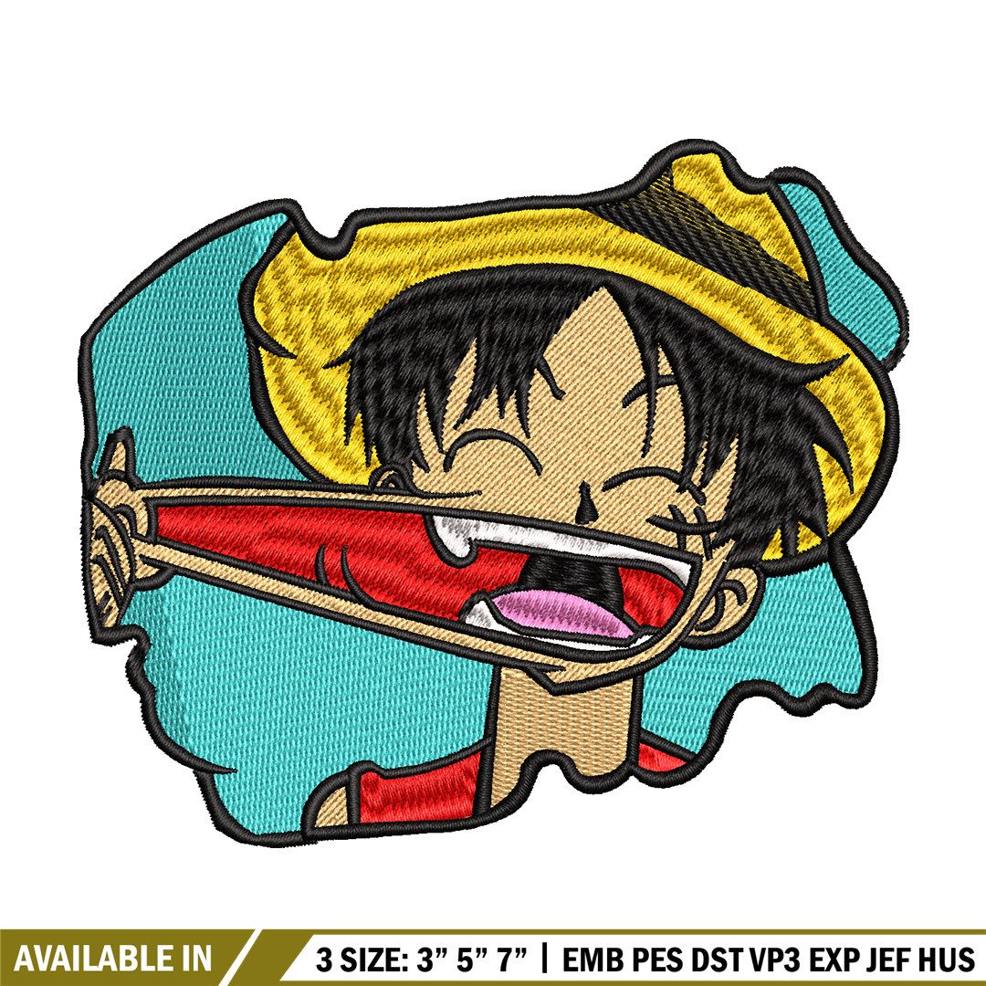 Luffy Laugh embroidery design, One Piece embroidery, embroid | Inspire ...