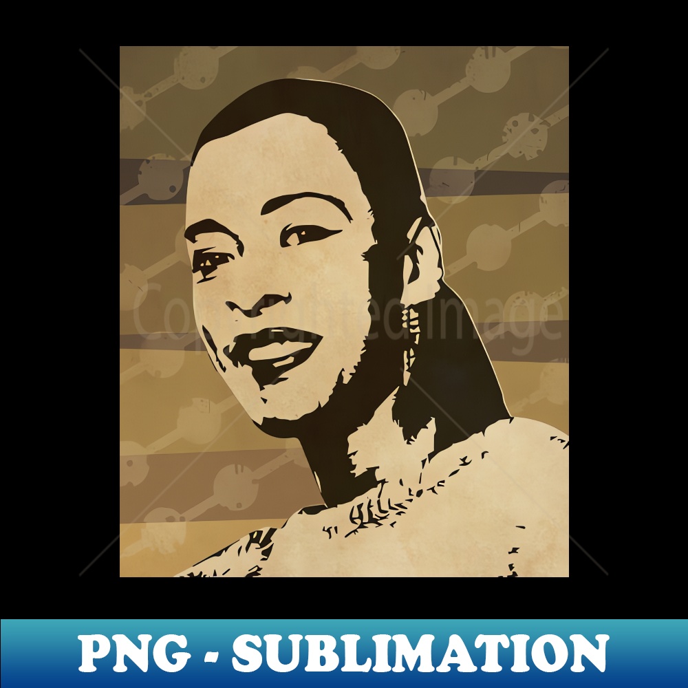 Billie Holiday Retro Poster Jazz - Exclusive PNG Sublimatio | Inspire ...