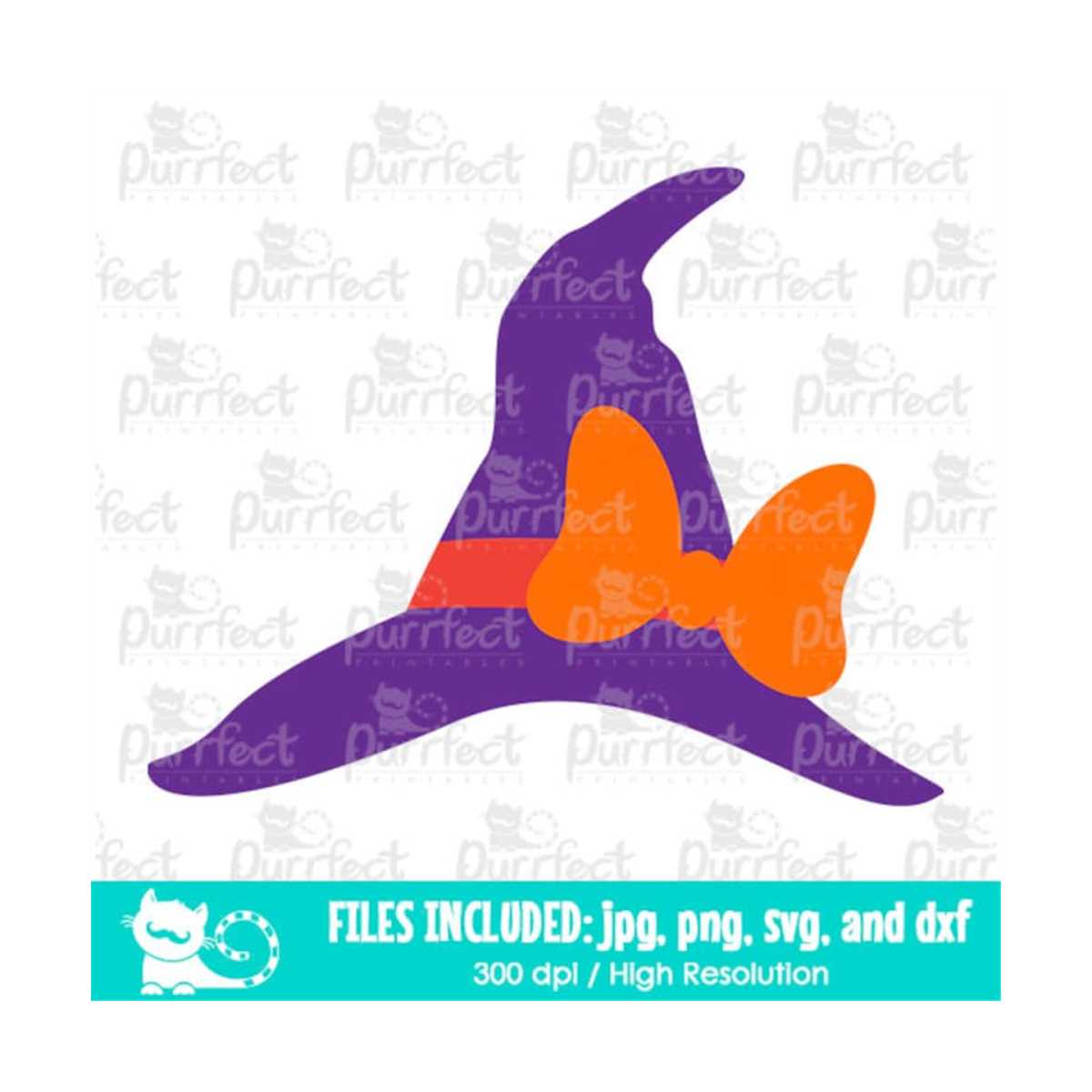 Witch Hat SVG, Halloween Witch Clipart svg, Spooky Cute Mous | Inspire ...