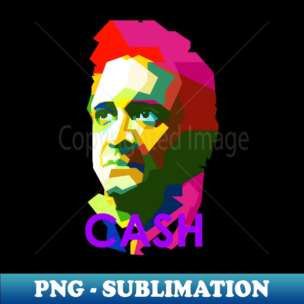Johnny Cash Pop Art WPAP Style Illustration - Creative Subli | Inspire ...
